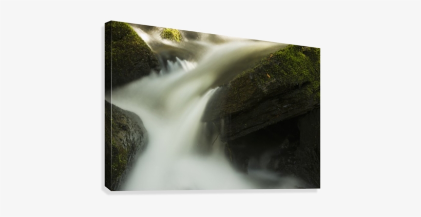 Stream Water Rushing Down A Mossy Rock Waterfall - Supplier Generic ...