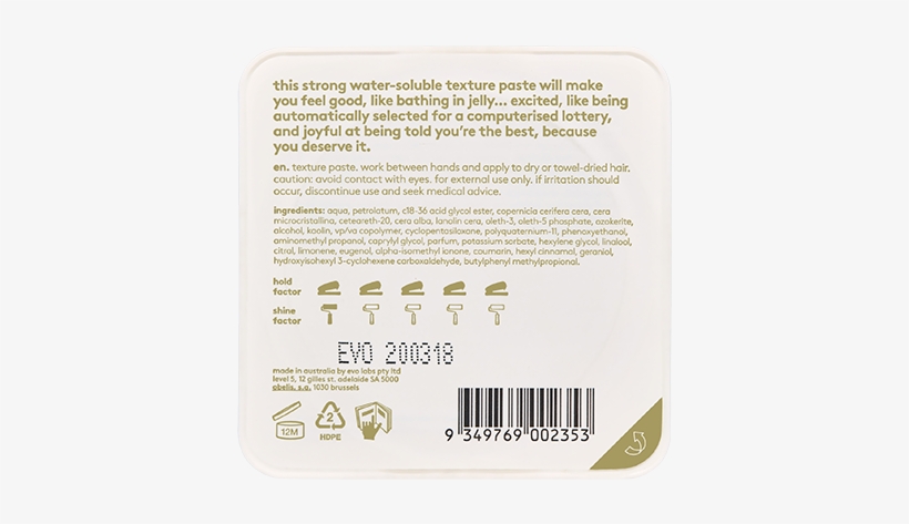 Evo Box O Bollox Texture Paste - Ivory PNG Image | Transparent PNG Free ...