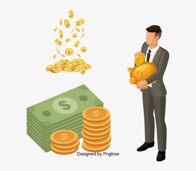 Beautiful Cartoon Cute Flat Money Financial Finance, - Finance PNG ...