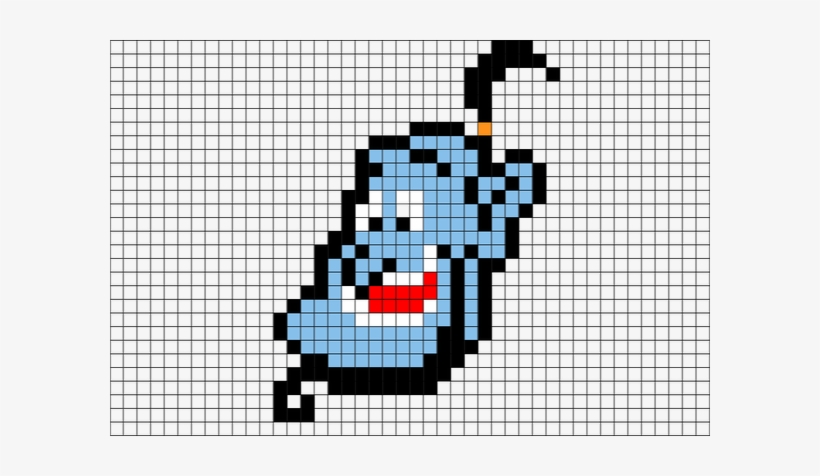 Brik Pixel Art On Twitter - Pixel Art Genie Aladdin PNG Image ...