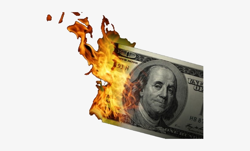 Download Burning Money Png - 100 Dollar Bill Burning | Transparent PNG ...