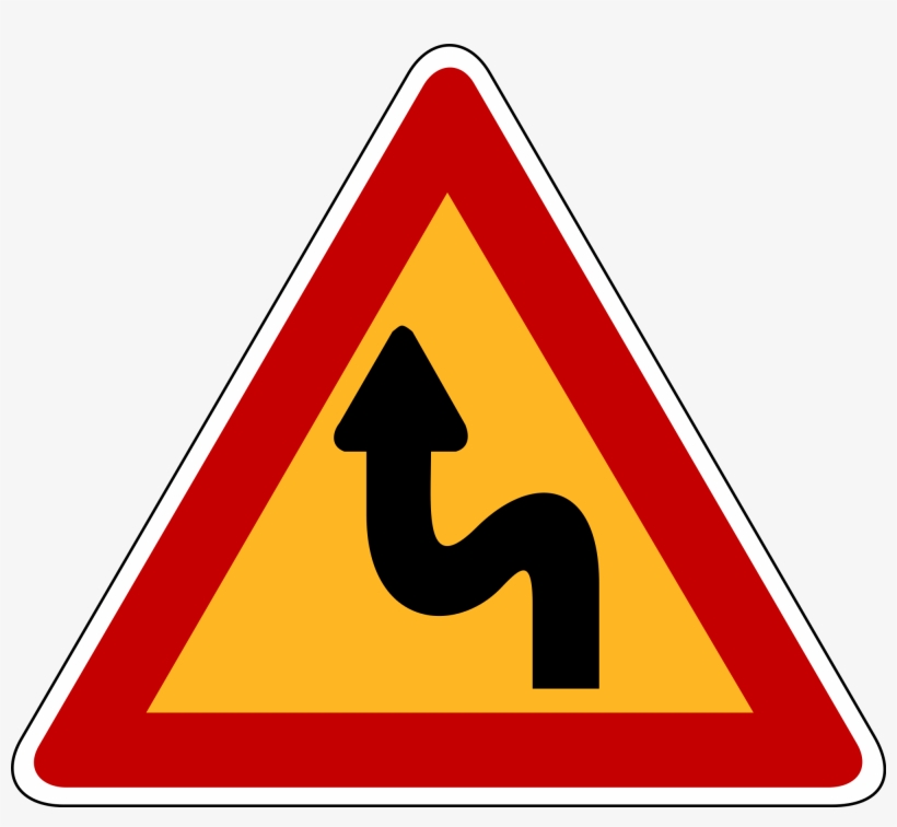 Open - Double Curved Road Sign PNG Image | Transparent PNG Free ...