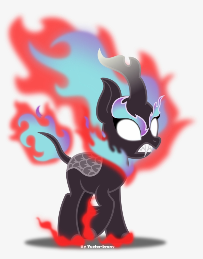 Vector-brony, Female, Fire, Glowing - Mlp Kirin Angry PNG Image ...