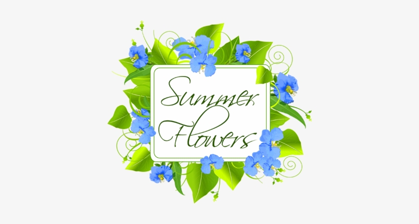 Grab This Free Summer Flower Clip Art - Transparent Blue Mother's Day ...