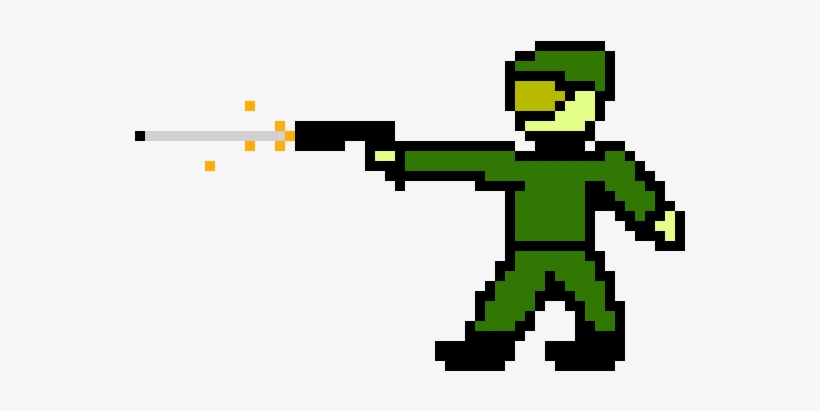 Soldier Guy - Guy With Gun Pixel Art PNG Image | Transparent PNG Free ...