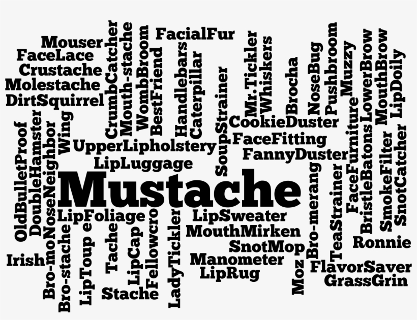 This Free Icons Png Design Of Mustache Word Cloud PNG Image ...