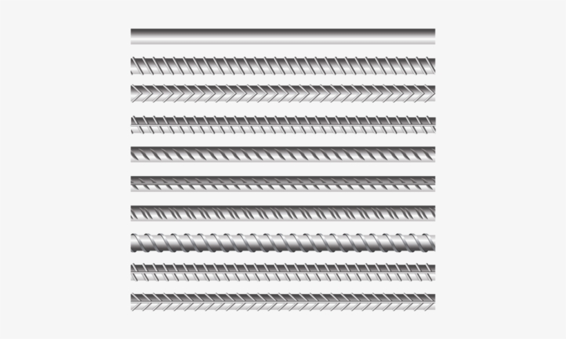Metal Rebars Set On Transparent Background - Rebar Transparent ...