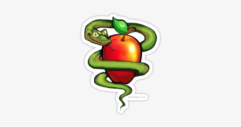 Apple Clipart Snake - Apple With Snake Around PNG Image | Transparent ...