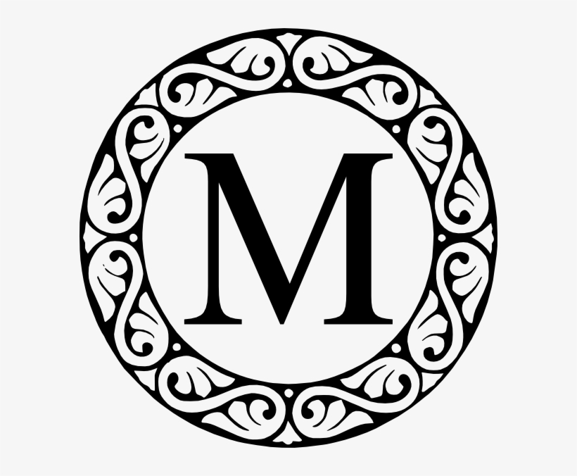 Download M Circle Monogram Clip Art At Clker - Letter M In Circle ...