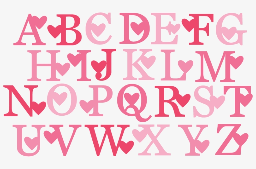 Download Valentine Monogram Svg Cut Files Valentine Alphabet ...