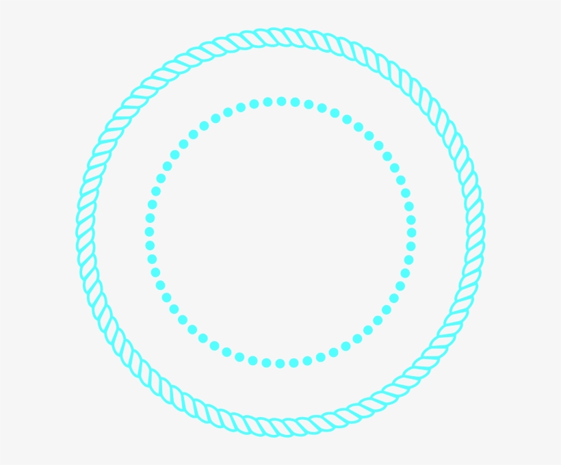 Blue Rope Circle Frame Clip Art - Circle Rope Frame Vector PNG Image ...
