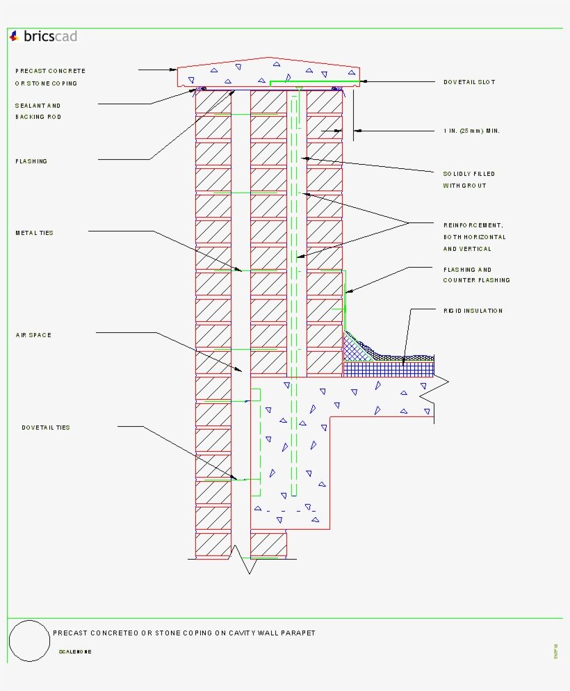 Download Precast Concrete Or Stone Coping On Cavity Wall Parapet ...