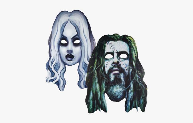 Rob Zombie Cardboard Halloween Masks - Rob Zombie Halloween Drawing PNG ...