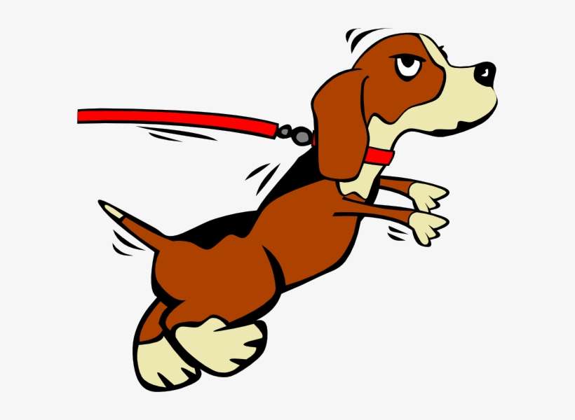 Dog Clipart - Dog On Leash Cartoon PNG Image | Transparent PNG Free ...