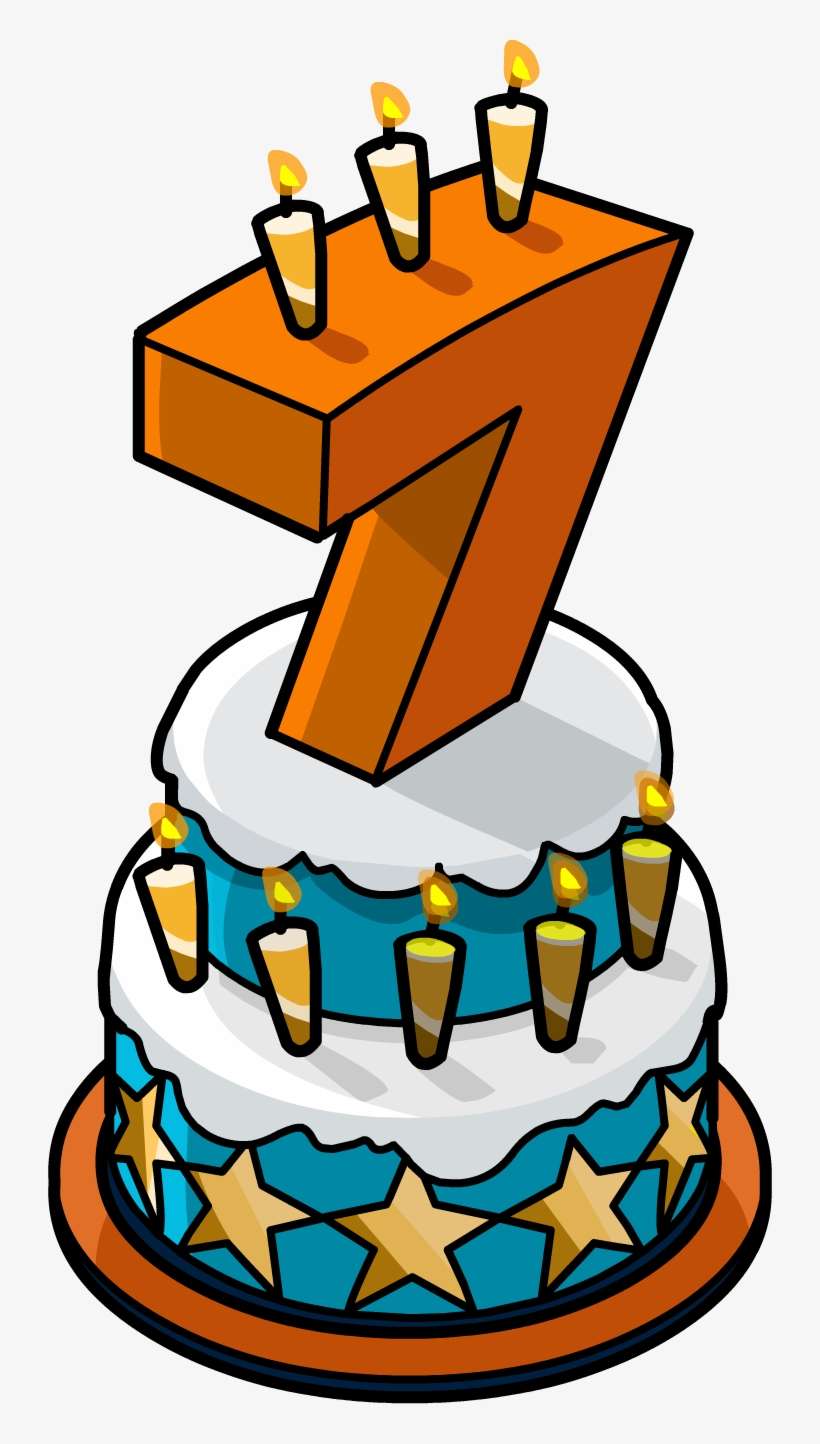 Download 7th Anniversary Party Cake - Birthday Cake 7th Clipart ...