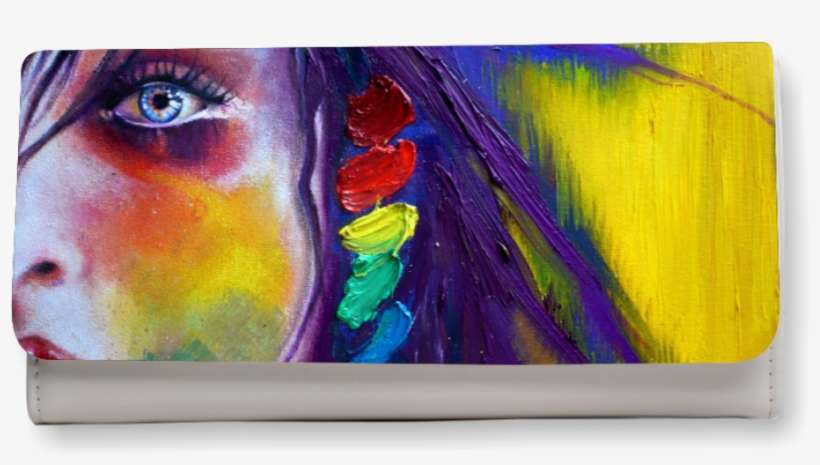 Postal Colour Art Clutch - Abstract Painting Of Faces PNG Image ...
