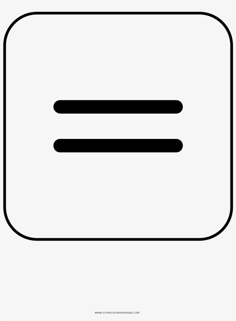Download Equal Sign Coloring Page - Equals Sign | Transparent PNG ...