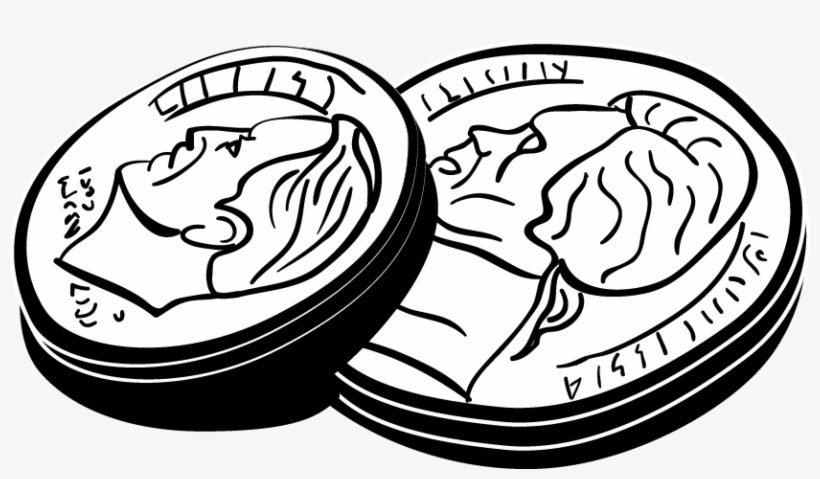 Dime Clipart Black And White