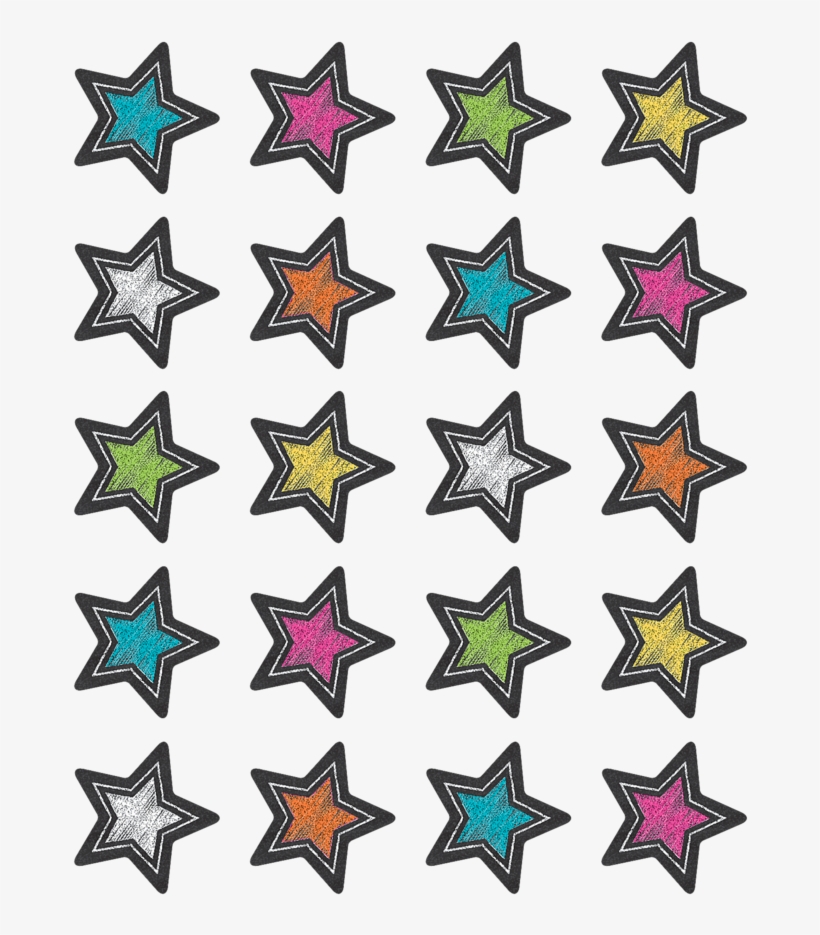 Tcr 3555 Chalkboard Bright Star Stickers - Vector Graphics PNG Image ...