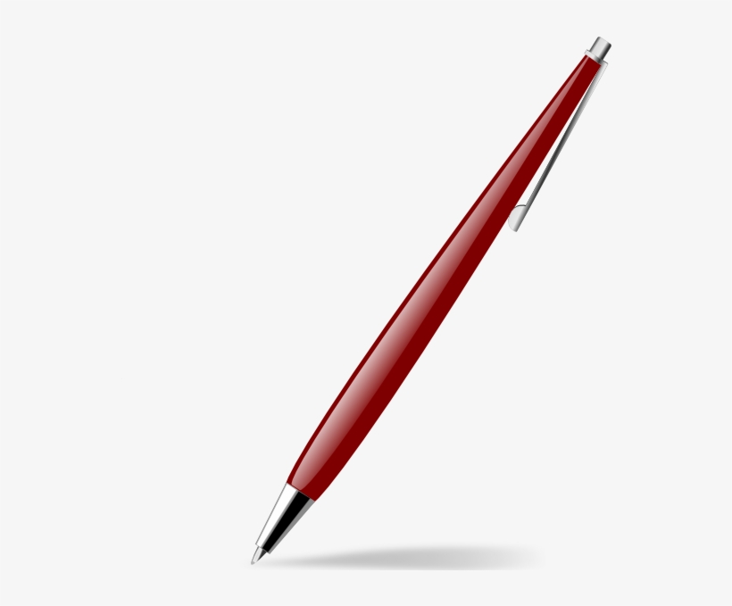 Red Glossy Pen Clip Art At Clker Vector Clip Art - Red Line Png File ...