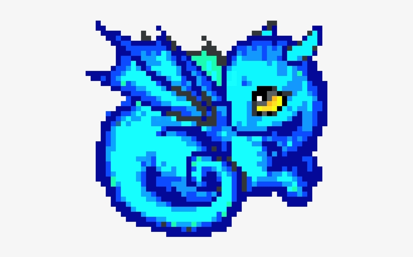 Download Blue Dragon - Perler Bead Dragon Patterns | Transparent PNG ...