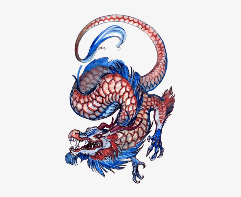Red Blue Dragon By Grzanka - Dragon PNG Image | Transparent PNG Free ...