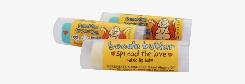 Booda Butter Lip Balm 3-pack - Booda Organics Naked Lip Balm Tube .15 ...