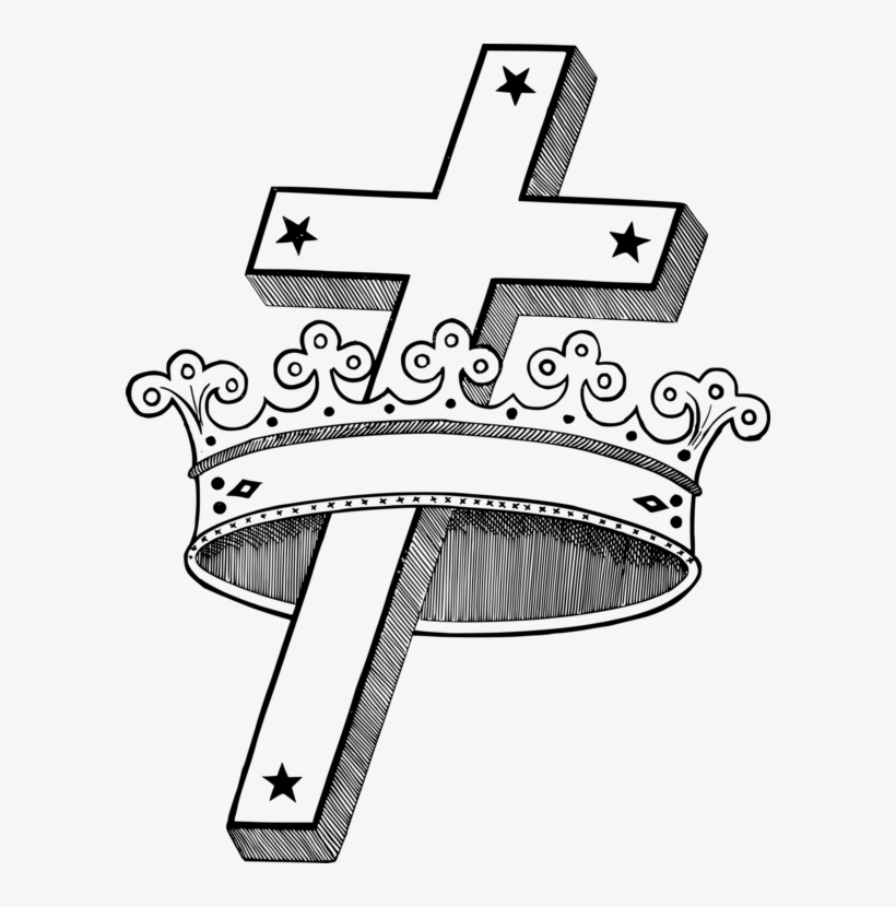 Cross And Crown Christian Cross Symbol - Crown And Cross Symbol PNG ...