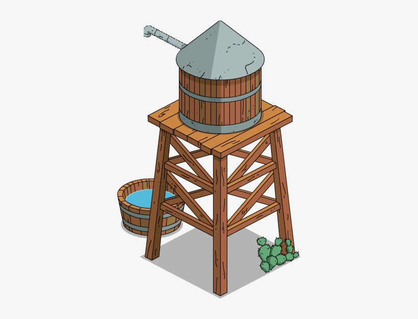 Frontier Water Tower Menu - Simpsons Water Tower PNG Image ...