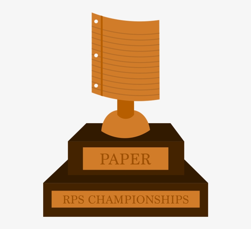 Bronze Paper- Win 1 Game Of Rock Paper Scissors - Trophy PNG Image ...