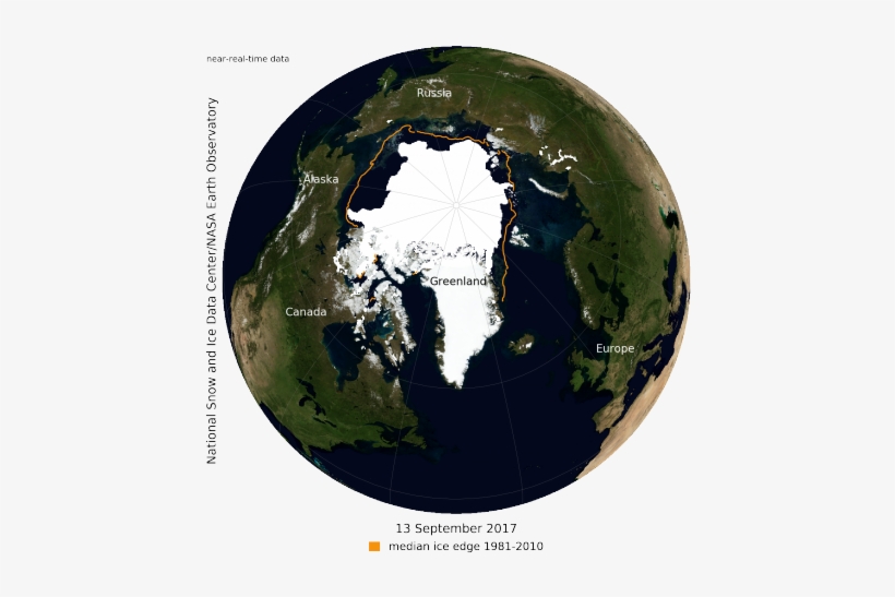 Arctic Sea Ice At Minimum Extent For - 2018 Arctic Sea Ice PNG Image ...