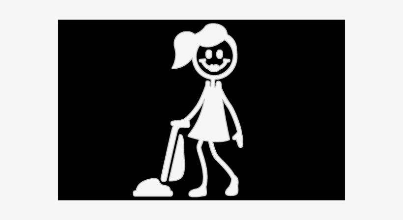 Cleaning Mom Sticker $3 - Mom Cleaning Stick Figure PNG Image ...