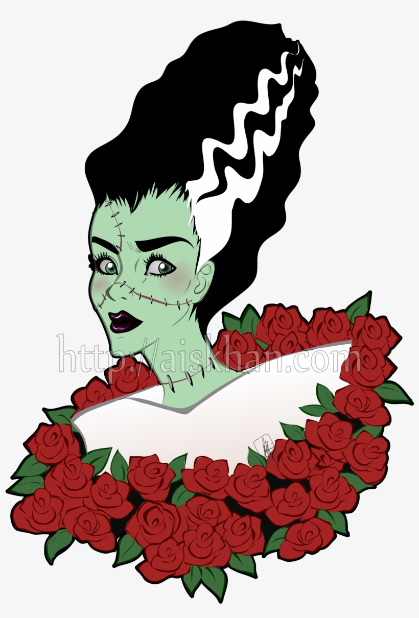 Bride Of Frankenstein - Bride Of Frankenstein Drawing PNG Image ...
