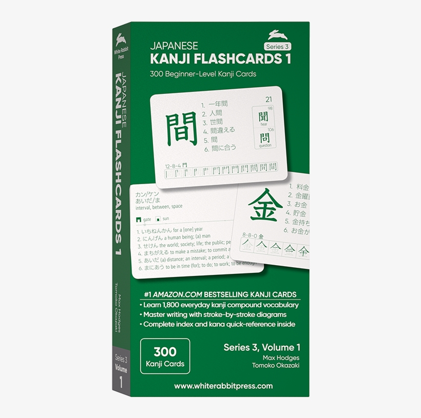 Japanese Kanji Flashcards, Series 3 Volume - White Rabbit Flash Cards ...