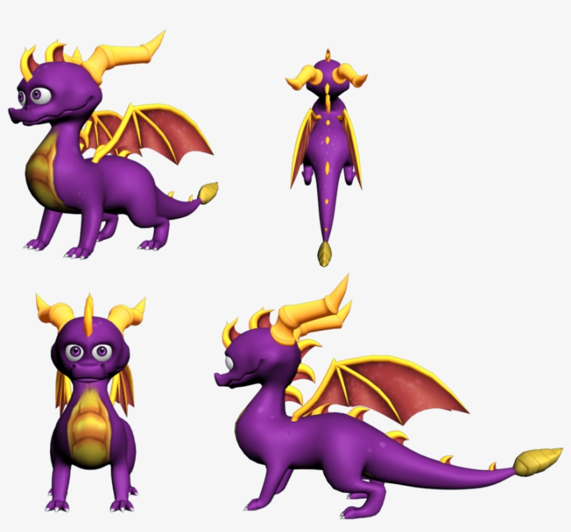 Spyro Side View - Spyro The Dragon Side View PNG Image | Transparent ...