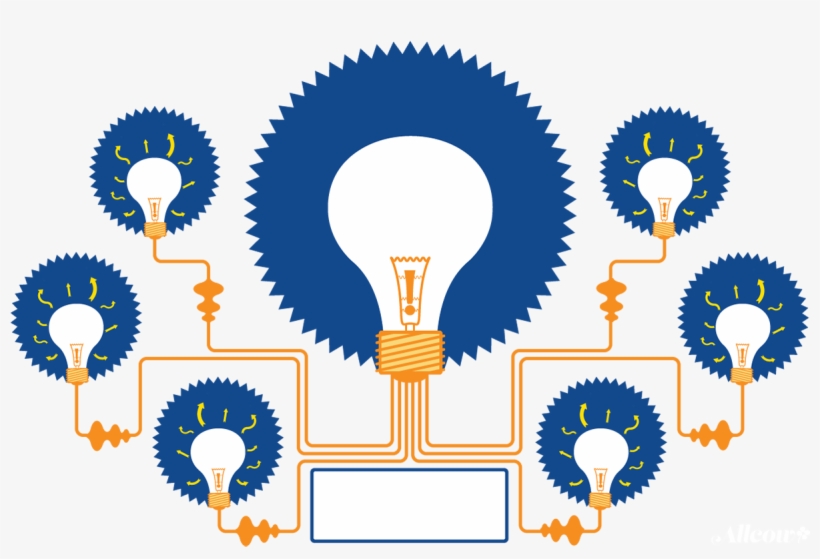 Mind Map Blue Layout - Mind Map Design Template PNG Image | Transparent ...