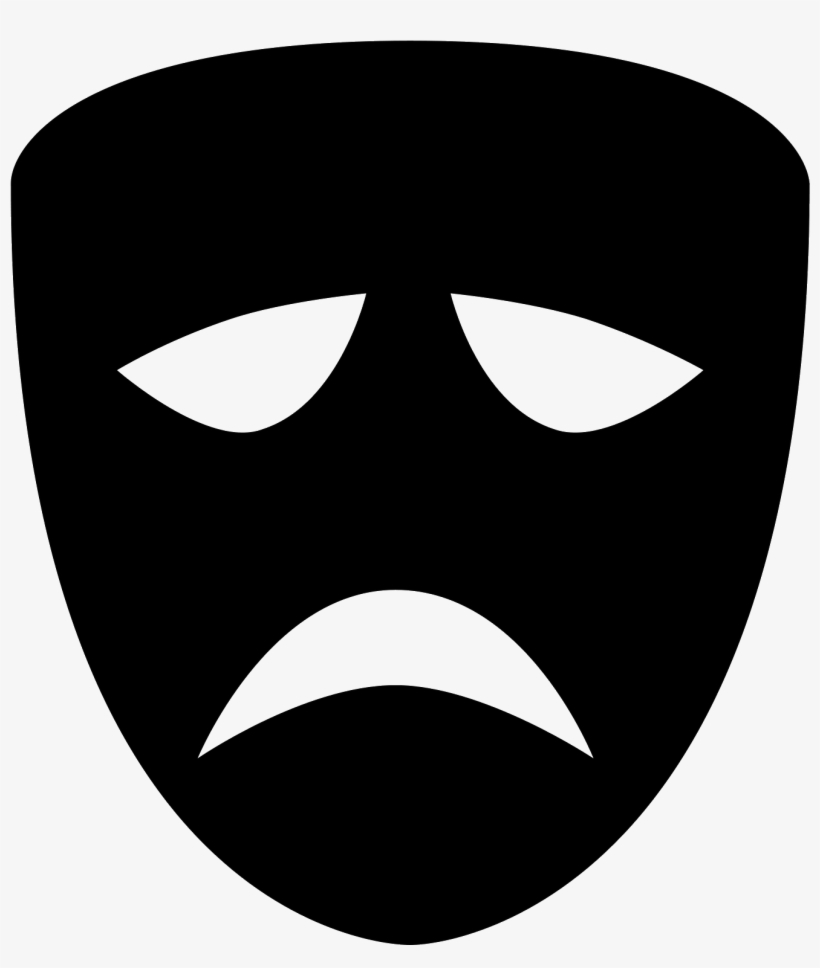 Download It's A Drawing Of A Sad Face - Tragedy Mask Png | Transparent ...