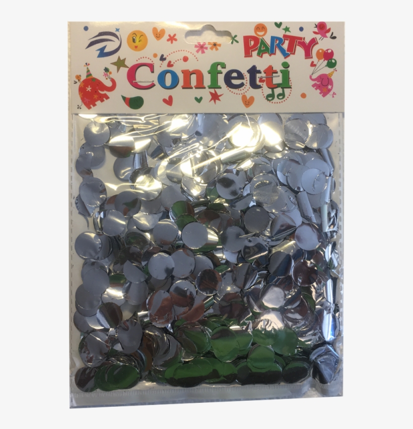 Round Shape Confetti Foil 1,5 Cm Silver - Silver PNG Image ...