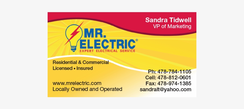 Mr Electric Bc Png - Mr Electric Business Card PNG Image | Transparent ...
