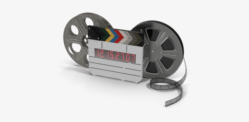 Movie Reels With Clapper - Film PNG Image | Transparent PNG Free ...
