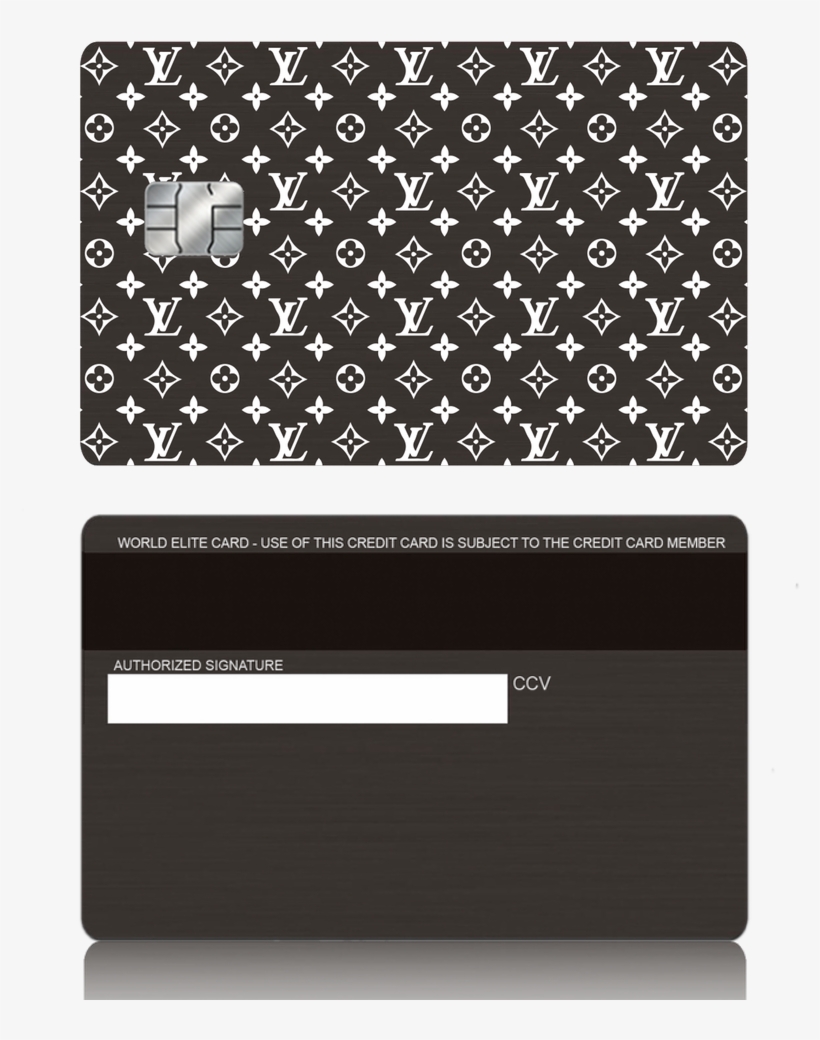 Download Louis Vuitton Inspired Black Metal Credit Debit Card - Navy ...