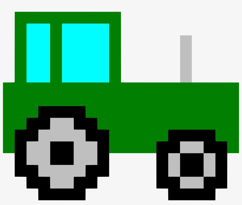 Pixel Art Tractor - Pixel Tractor PNG Image | Transparent PNG Free ...