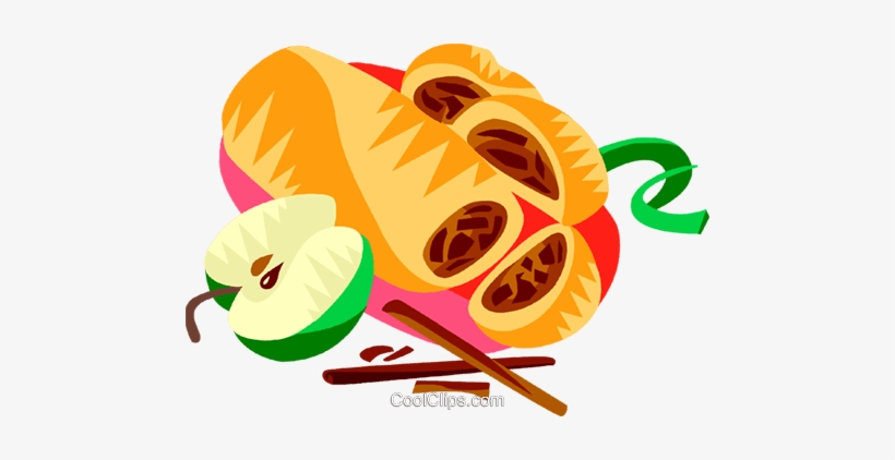 Austrian Apple Strudel Royalty Free Vector Clip Art - Clip Art PNG ...