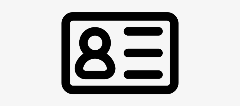 Personal Business Card Outline Vector - Visit Card Icon PNG Image ...