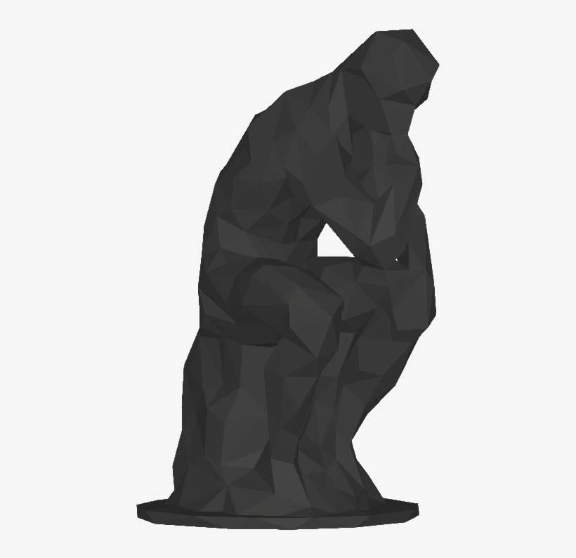 Poly Form Thinker PNG Image | Transparent PNG Free Download on SeekPNG