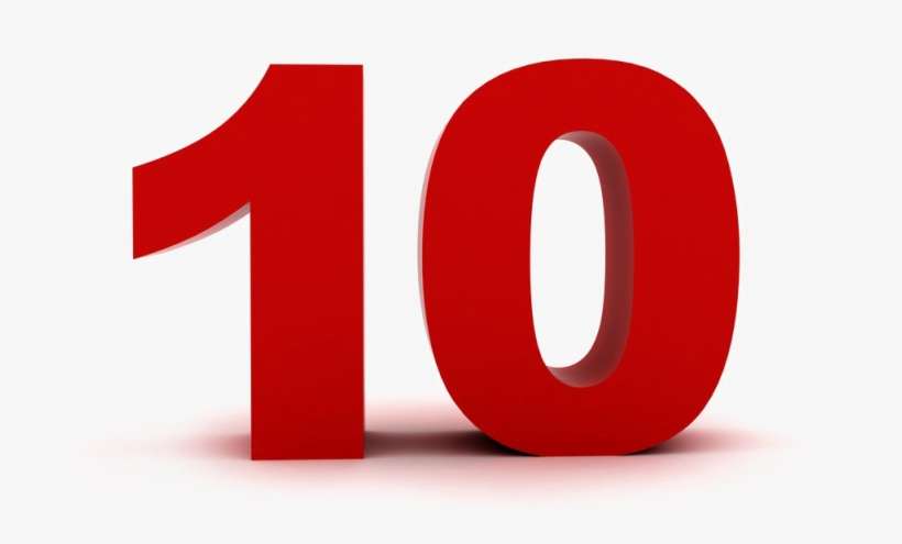 Download 10 Number Png - Number 10 Red | Transparent PNG Download | SeekPNG