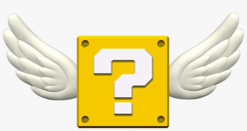 Download Winged Block - Super Mario Question Block | Transparent PNG ...