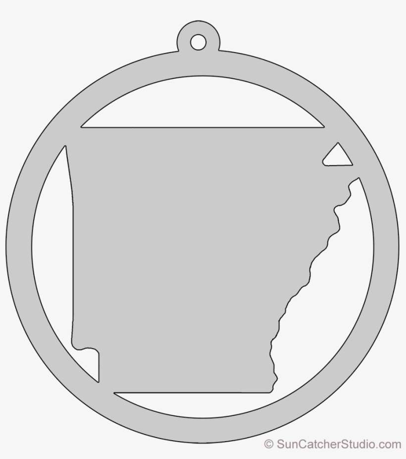 Arkansas Map Circle Free Scroll Saw Pattern Shape State - Arkansas PNG ...
