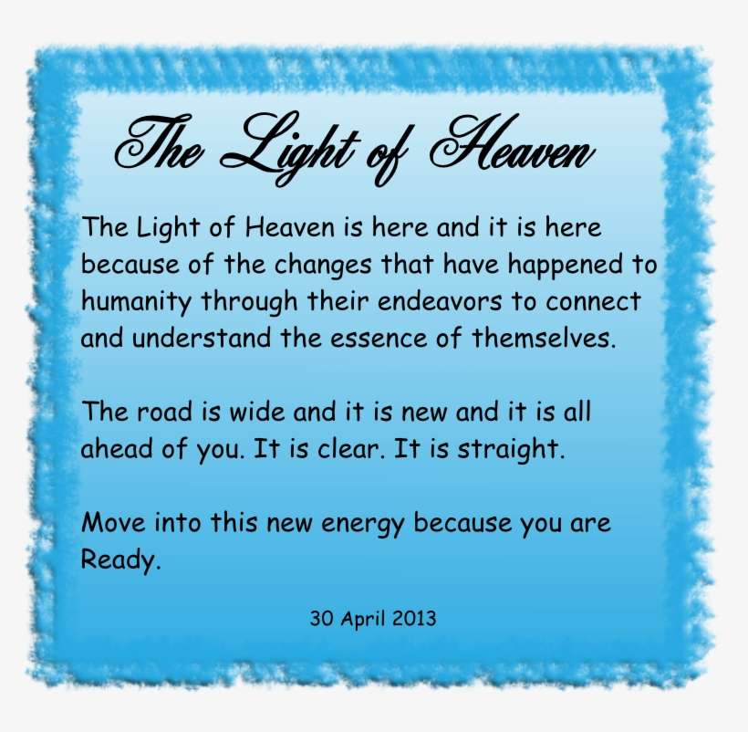Light From Heaven - Friday Morning Spiritual Message PNG Image ...