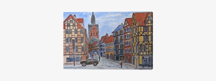 Watercolor Drawing Of Hanover - Painting PNG Image | Transparent PNG ...